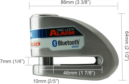 XENA Disc-Lock Dimensions - XENA Motorcycle Security