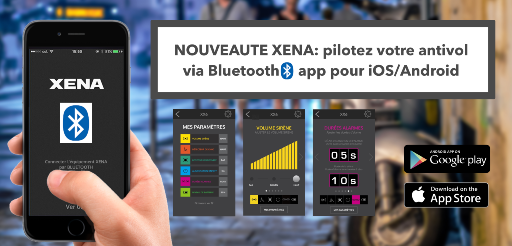 XX15 BLE disc-lock alarm XX15 Disc-Lock Alarm with Bluetooth